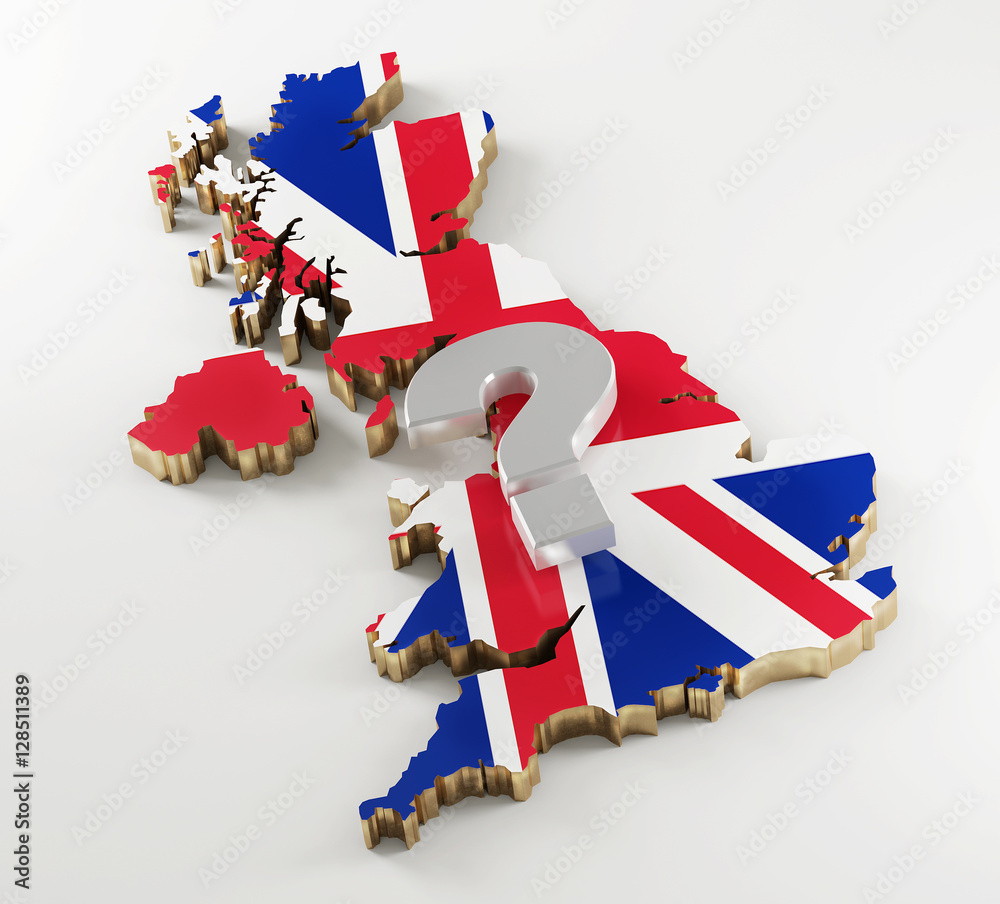 Great Britain map with question mark Stock Illustration | Adobe Stock