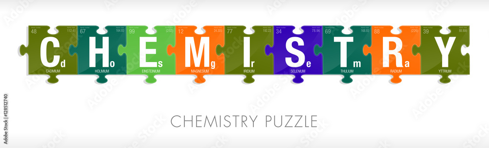 Poster CHEMISTRY word formed by symbols of the Periodic Table of the ...