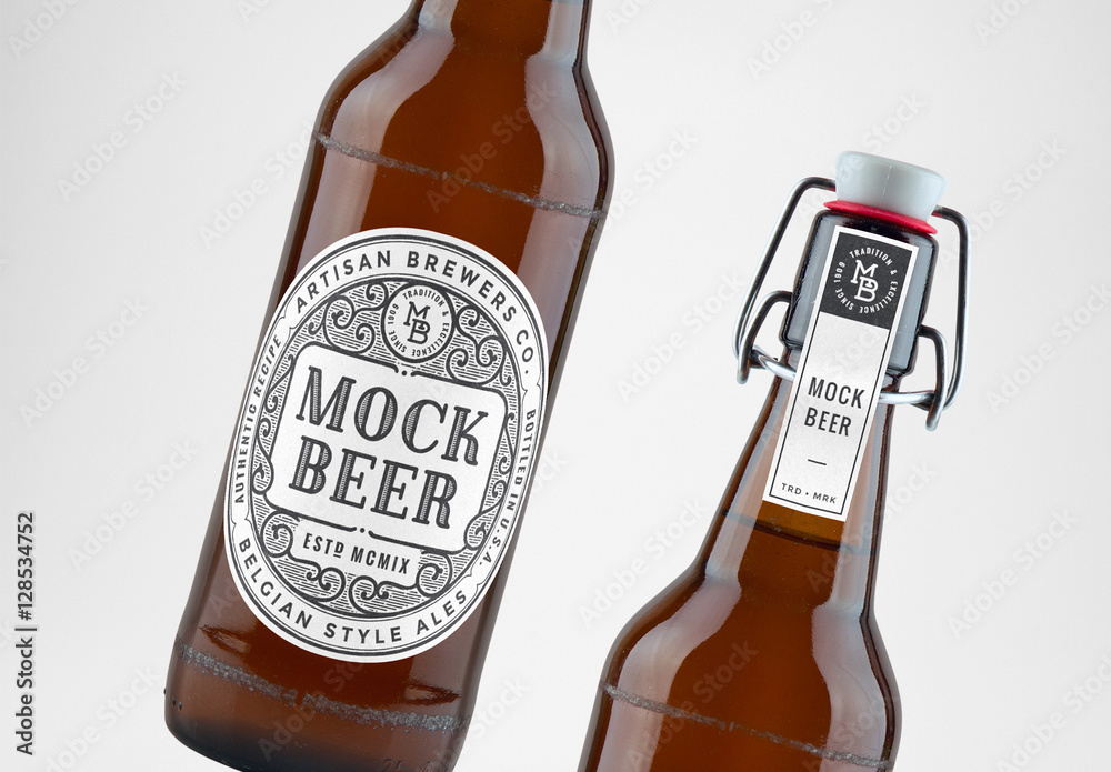 Modelli di bottiglie di birra Stock Template | Adobe Stock