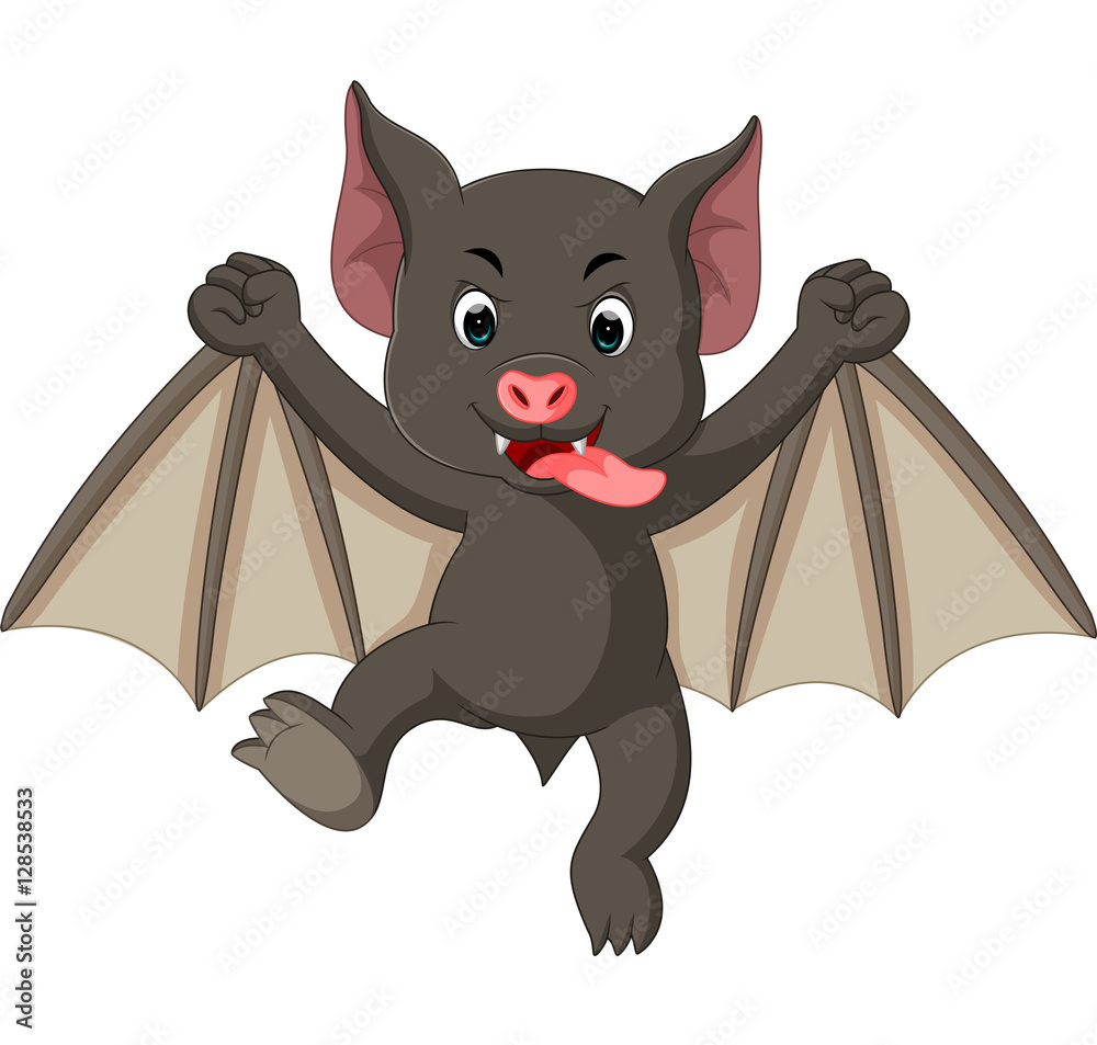 Bat cartoon Stock Vector | Adobe Stock