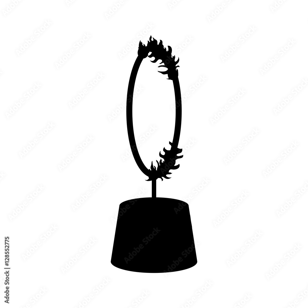 Circus fire hoop icon vector illustration graphic design Stock Vector ...