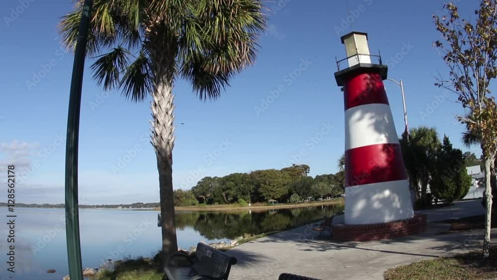 Mount Dora Lighthouse Park in the morning , Lake Dora, Central Florida ...