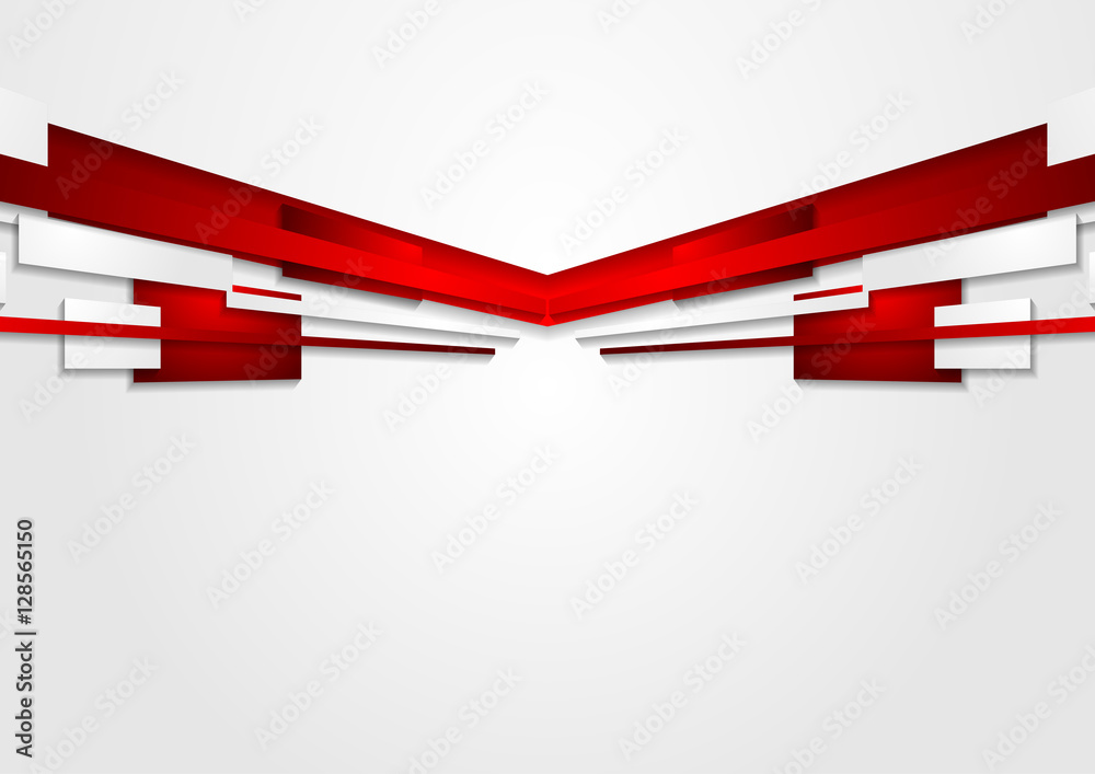 Abstract red and white motion technology design Stock Vector | Adobe Stock