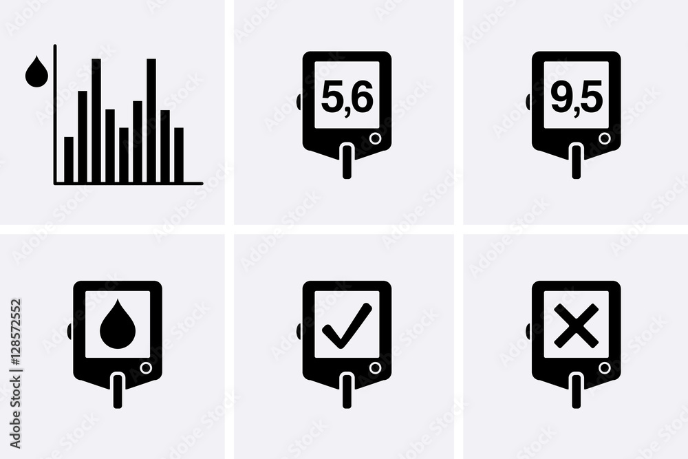 Sick Icons set. FLU or Influenza symptoms icons. Stock Vector | Adobe Stock