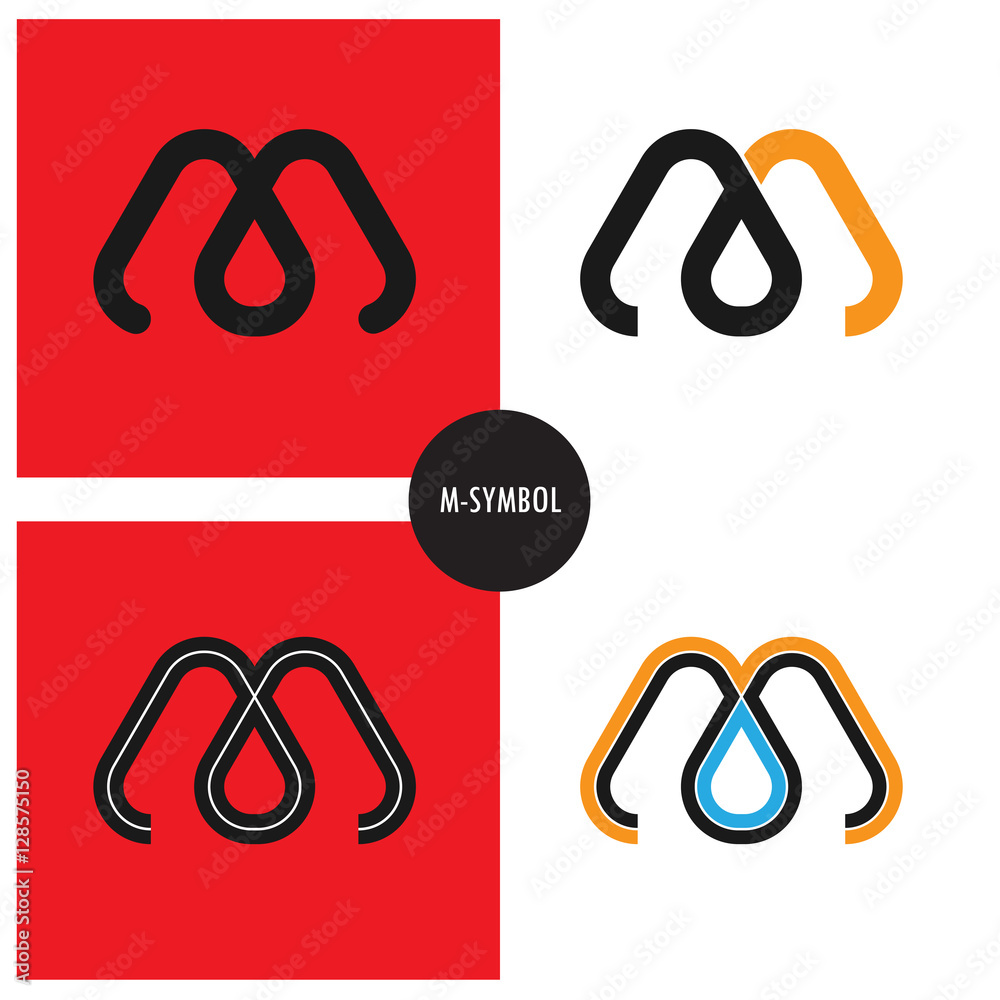 M- Company Symbol.M-letter abstract logo design. Stock Vector | Adobe Stock