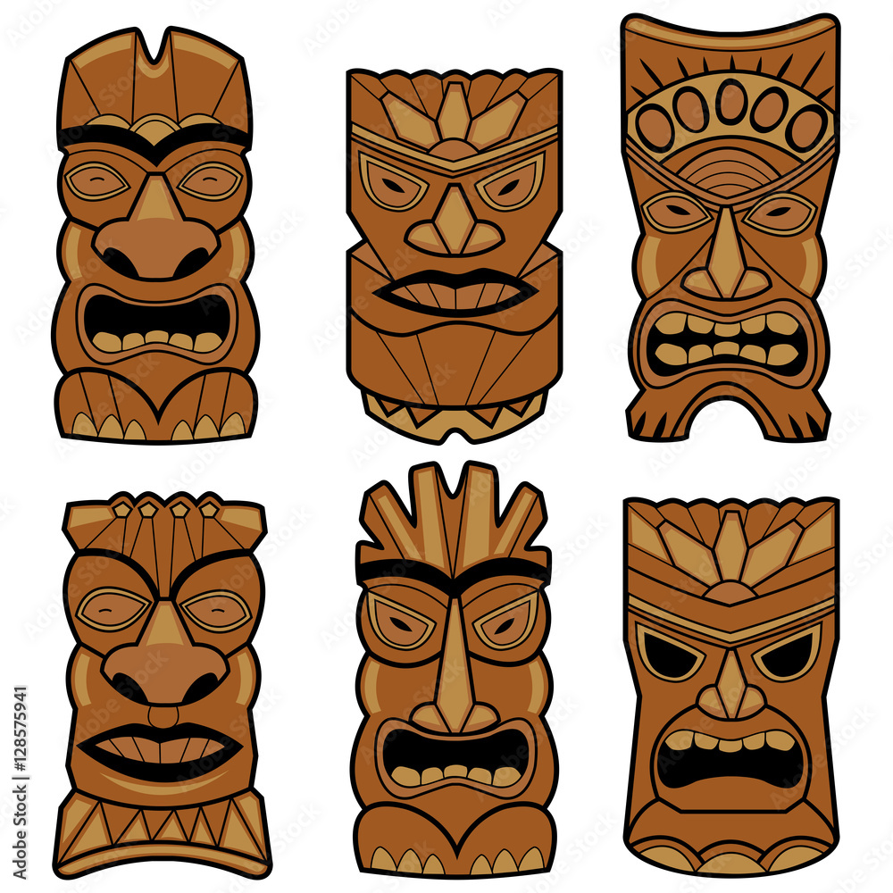 Tiki Head Vector