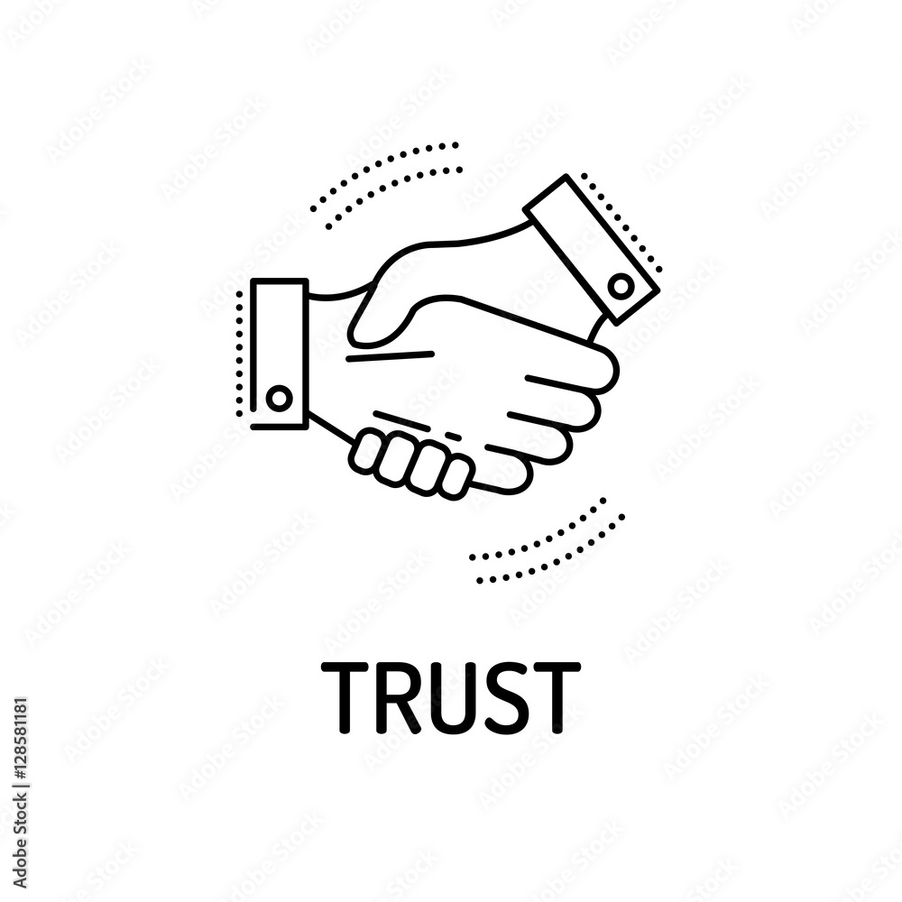 TRUST Line icon Stock-Vektorgrafik | Adobe Stock