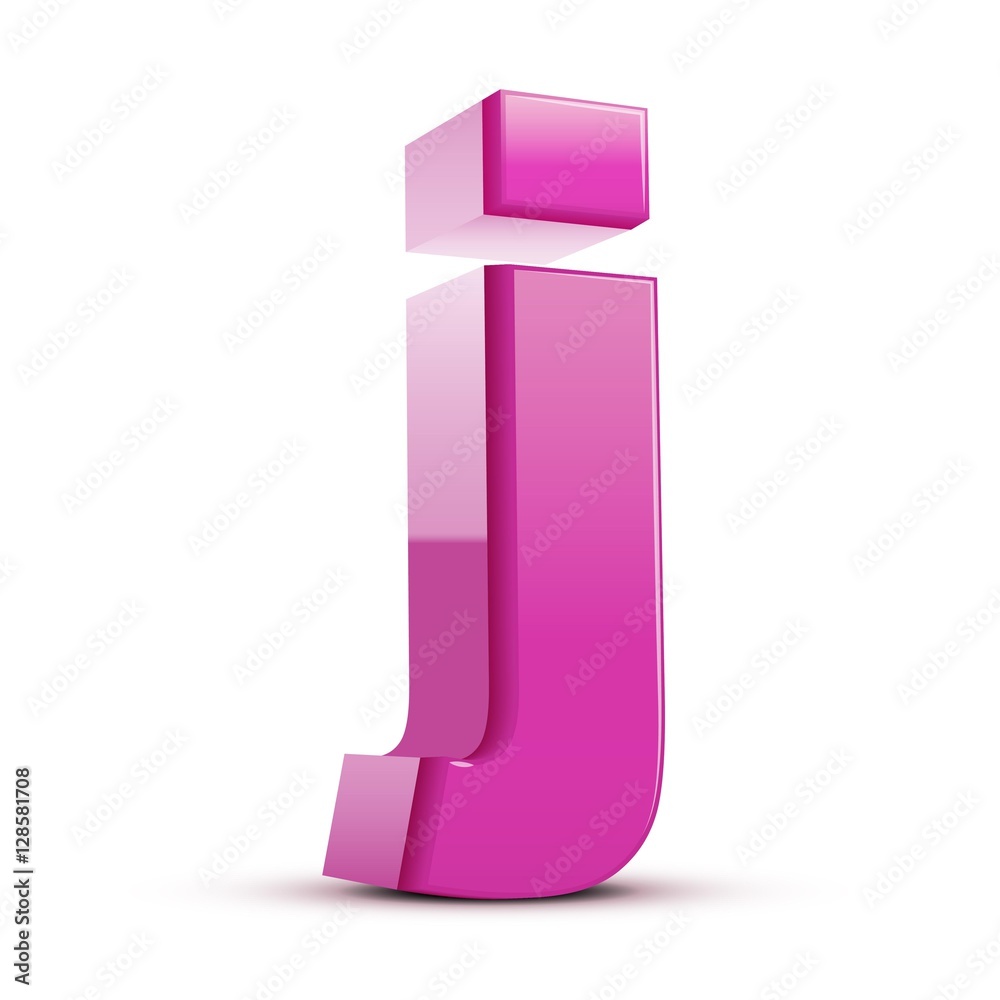 lowercase light pink letter J Stock 벡터 | Adobe Stock