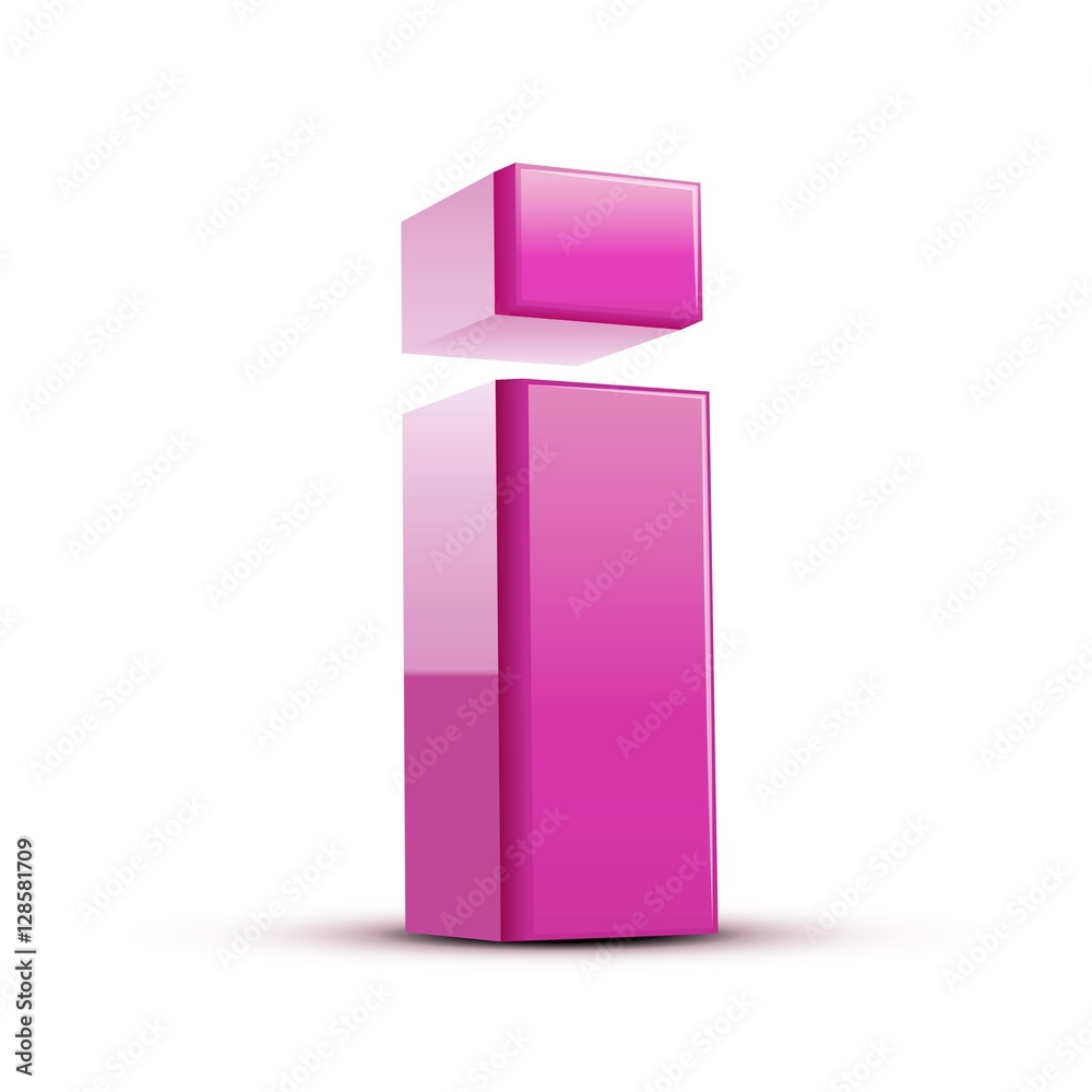 lowercase light pink letter I Stock 벡터 | Adobe Stock