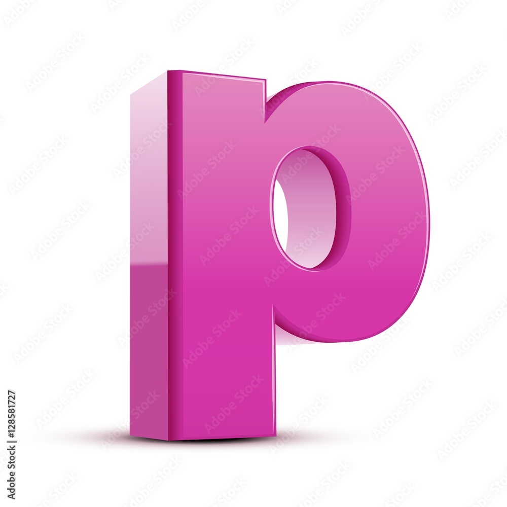 lowercase light pink letter P Stock 벡터 | Adobe Stock