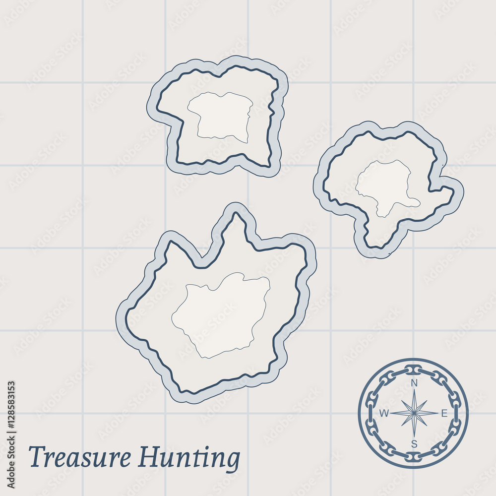 Vector Treasure Map Background Stock Vector | Adobe Stock
