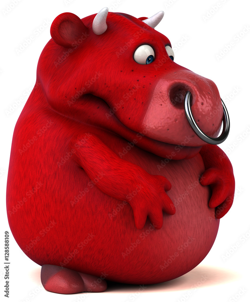 Red bull - 3D Illustration Stock-Illustration | Adobe Stock