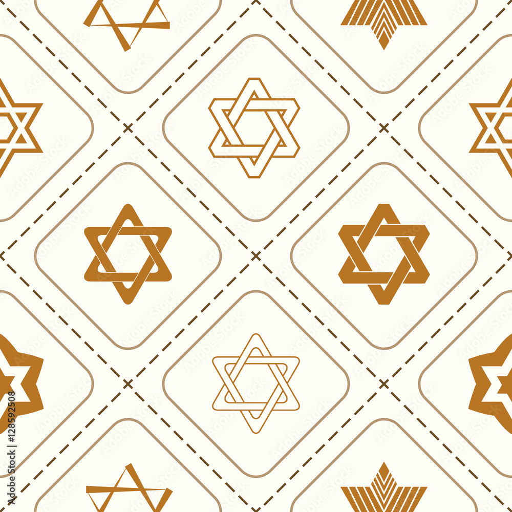 seamless pattern with star of David traditional Jewish symbol for your ...