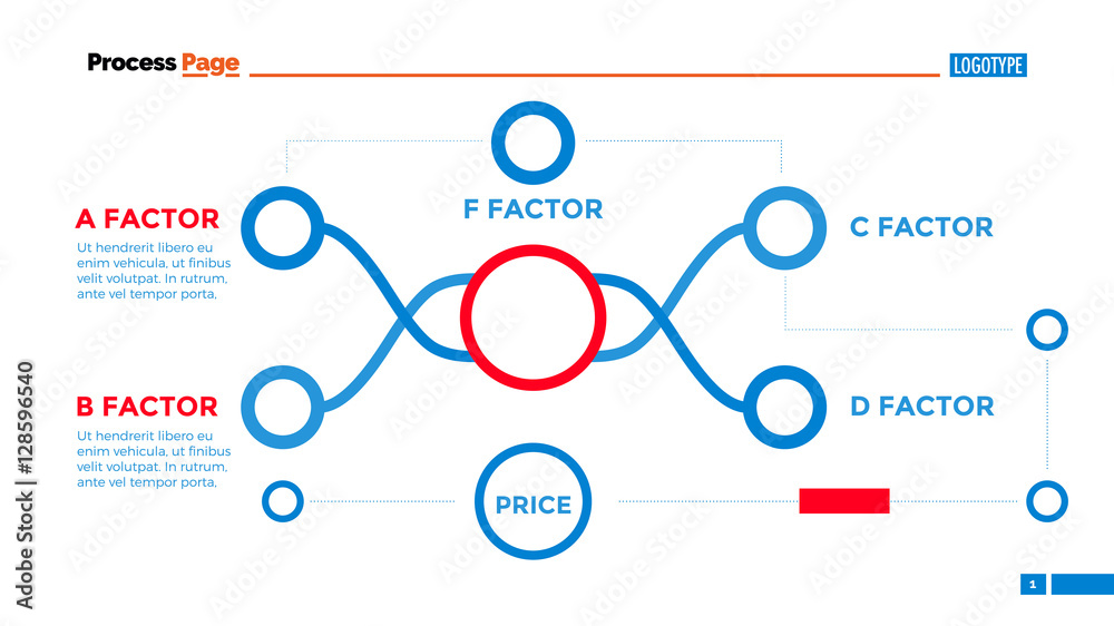 Factors Flowchart Slide Template Stock Vector | Adobe Stock