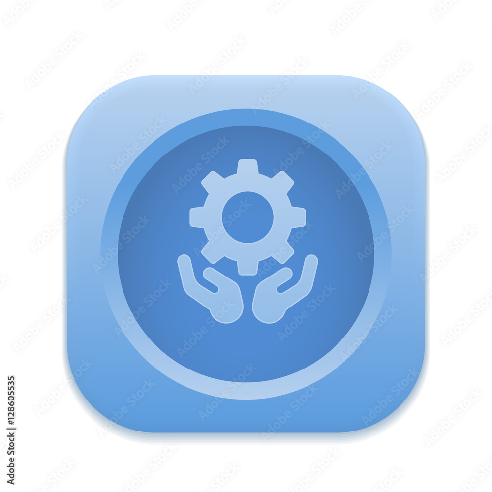 App Button - Round Square Stock Vector | Adobe Stock