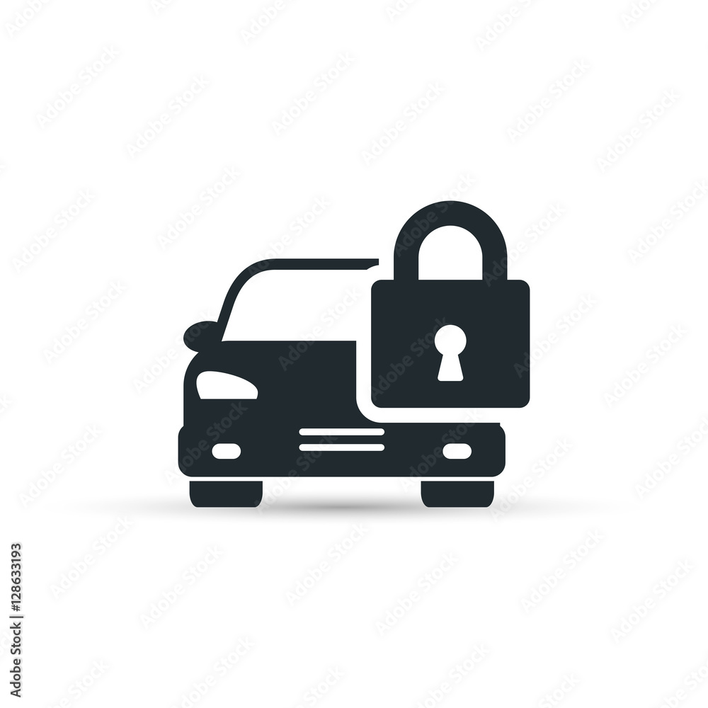 Car lock icon, vector simple isolated illustration. Stock Vector ...