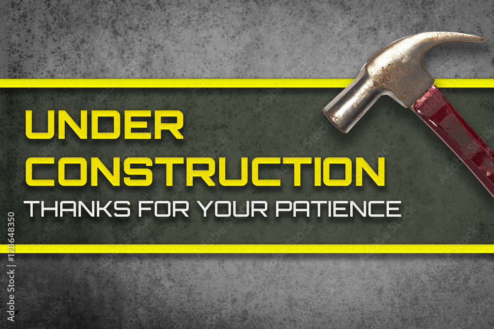 Under Construction internet website poster signage. Stock Photo | Adobe ...