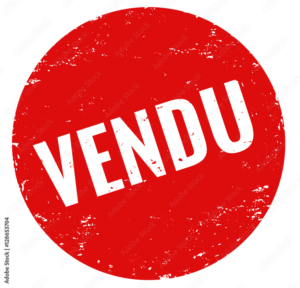Vendu timbre rouge Stock-Vektorgrafik | Adobe Stock