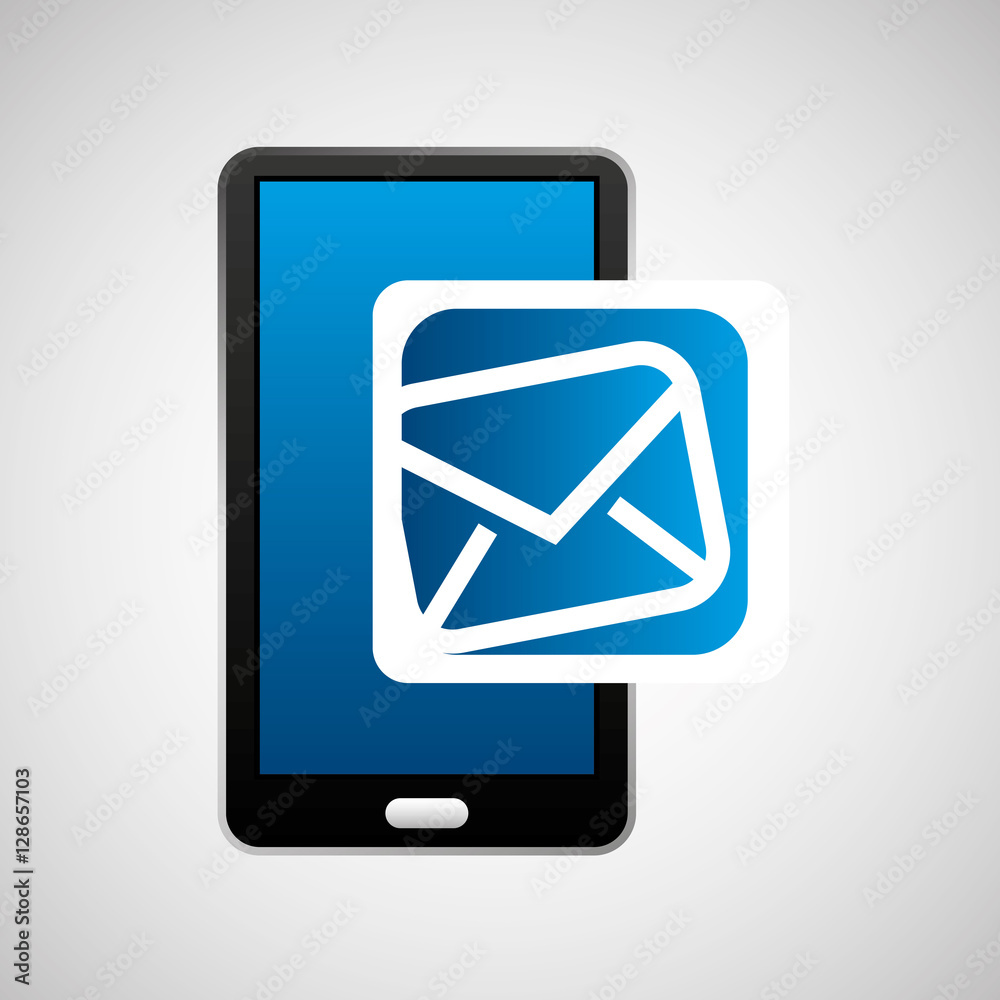 mobile phone icon email social media vector illustration eps 10 Stock ...