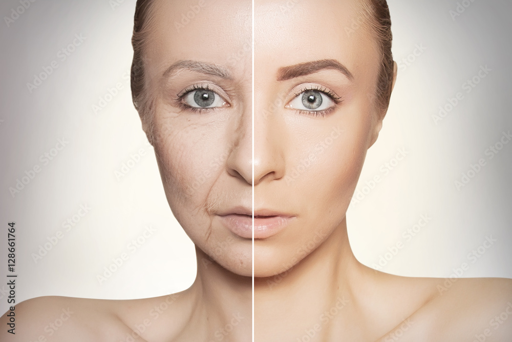 Poster revitalization concept face before and after – Wall Art | UkPosters