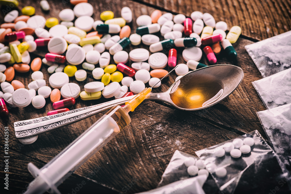 Drugs and substances prohibited - arrest criminals Stock Photo | Adobe ...