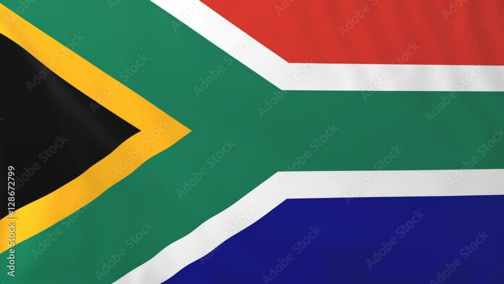 Flag of South Africa. Rendered using official design and colors ...