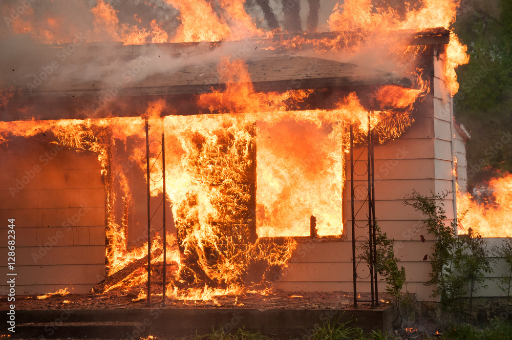 house fire Stock Photo | Adobe Stock