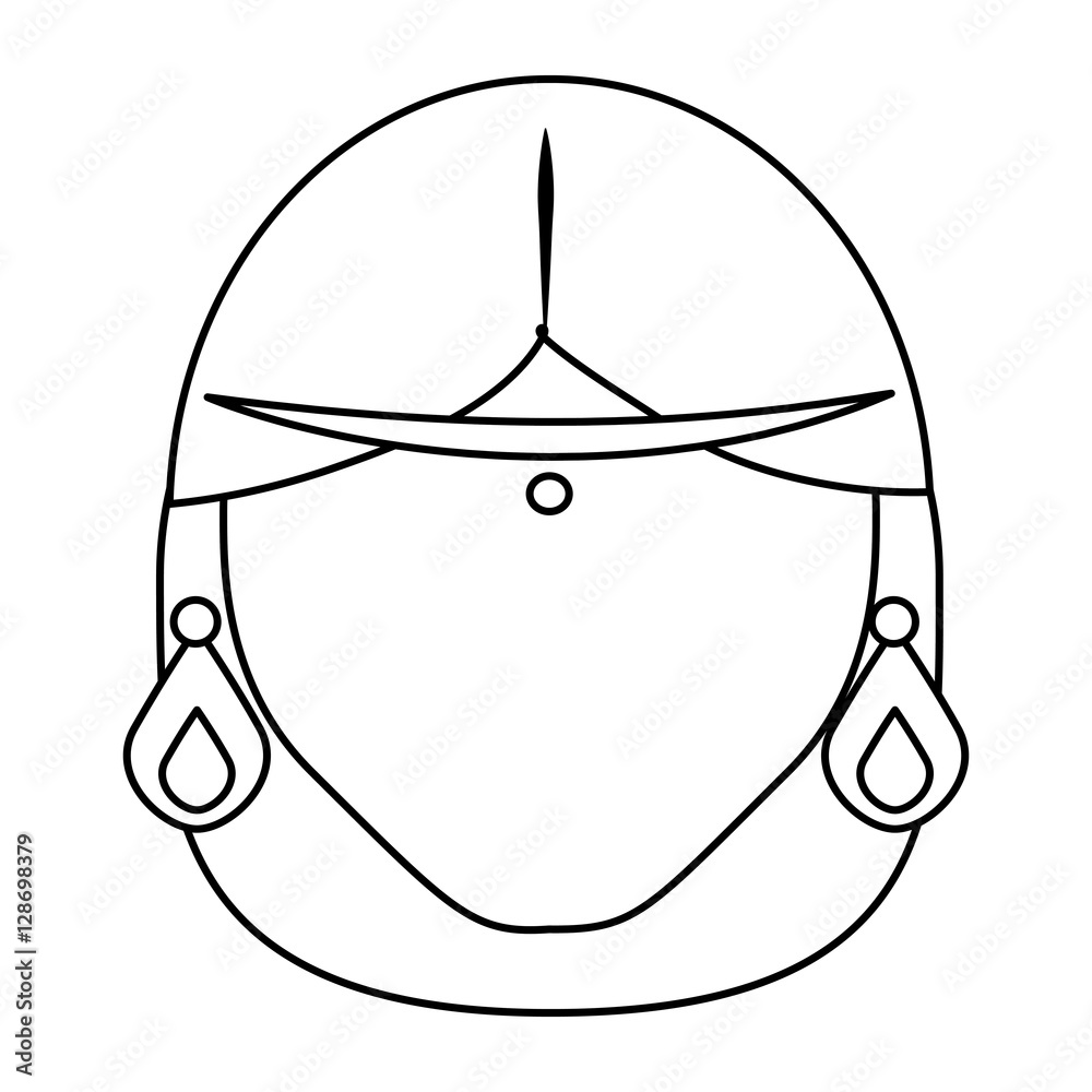 Indian women face icon vector illustration graphic design Stock Vector ...