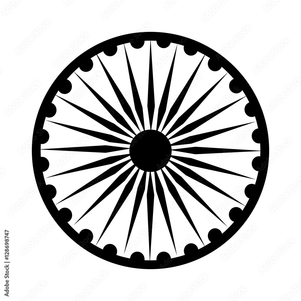 Ashoka Chakra symbol icon vector illustration graphic design vector de ...