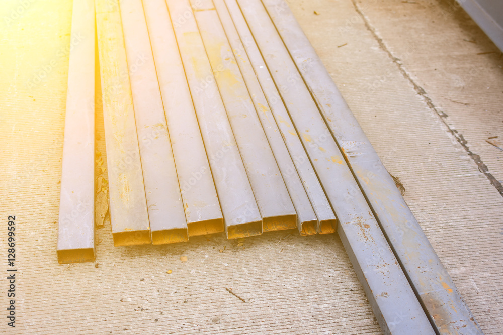 Steel box girder. Used for construction Stock Photo | Adobe Stock