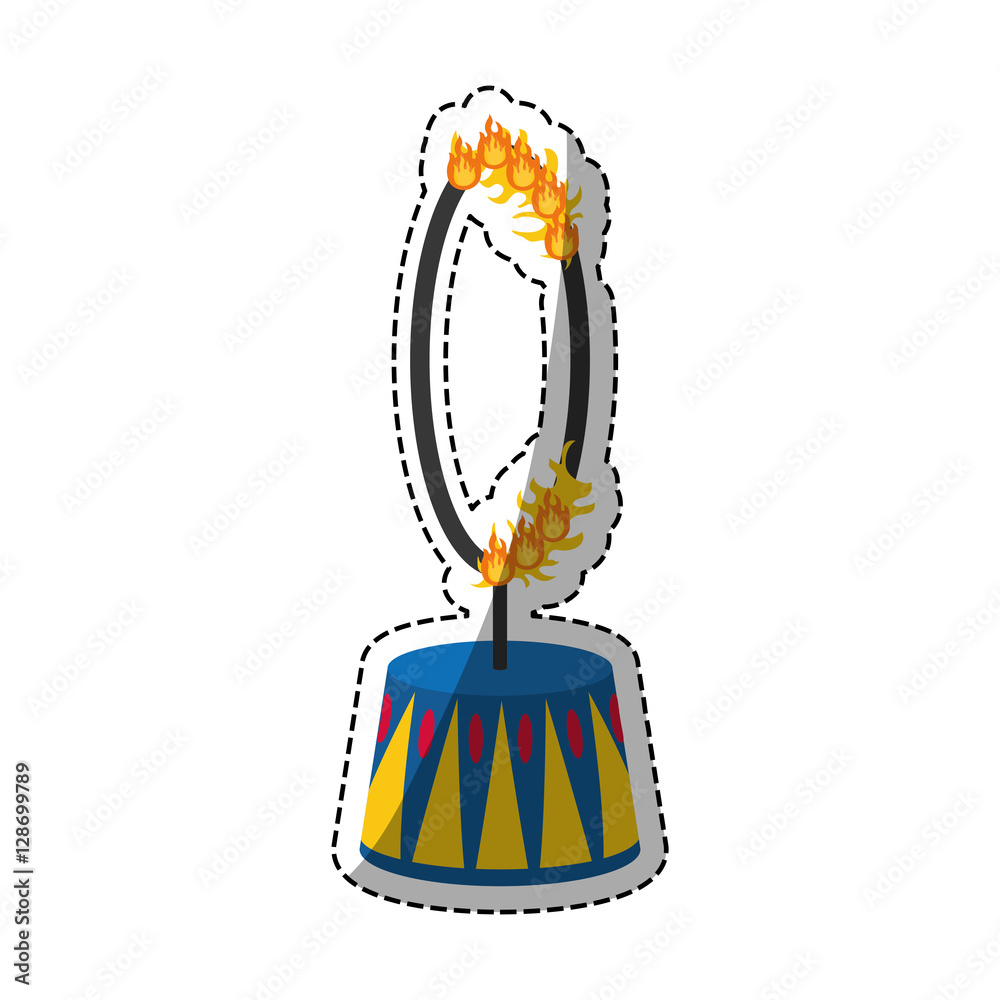 Circus fire hoop icon vector illustration graphic design Stock Vector ...