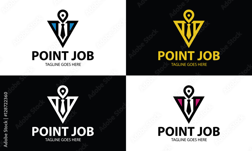Point Job logo design template ,Job logo ,Vector illustration Stock ...