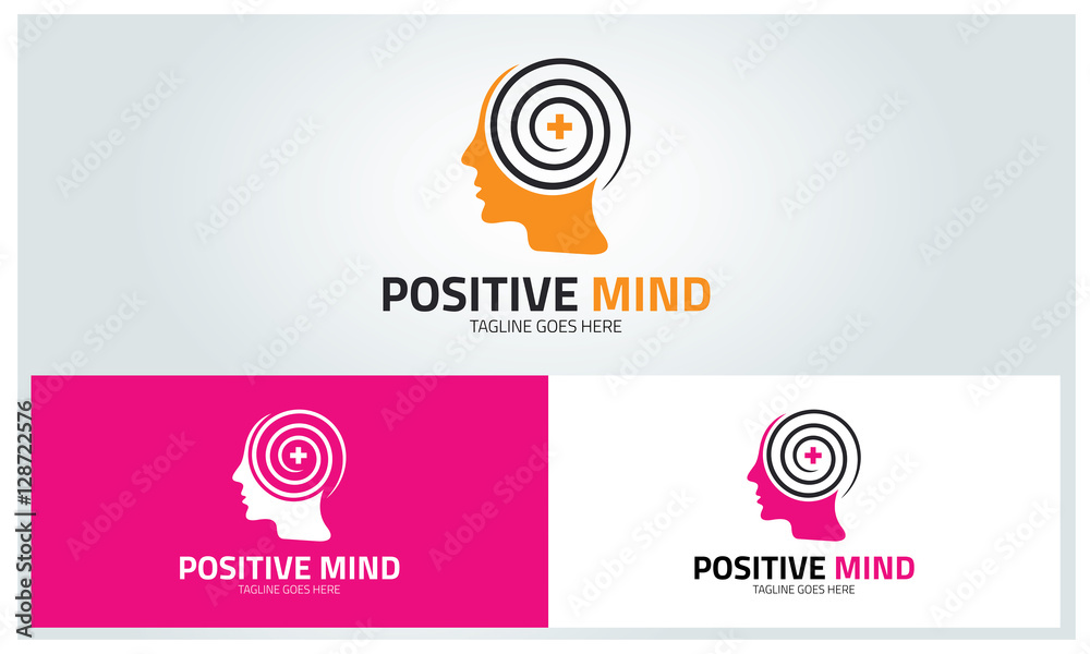 Positive mind logo design template ,Mind logo ,Vector illustration ...