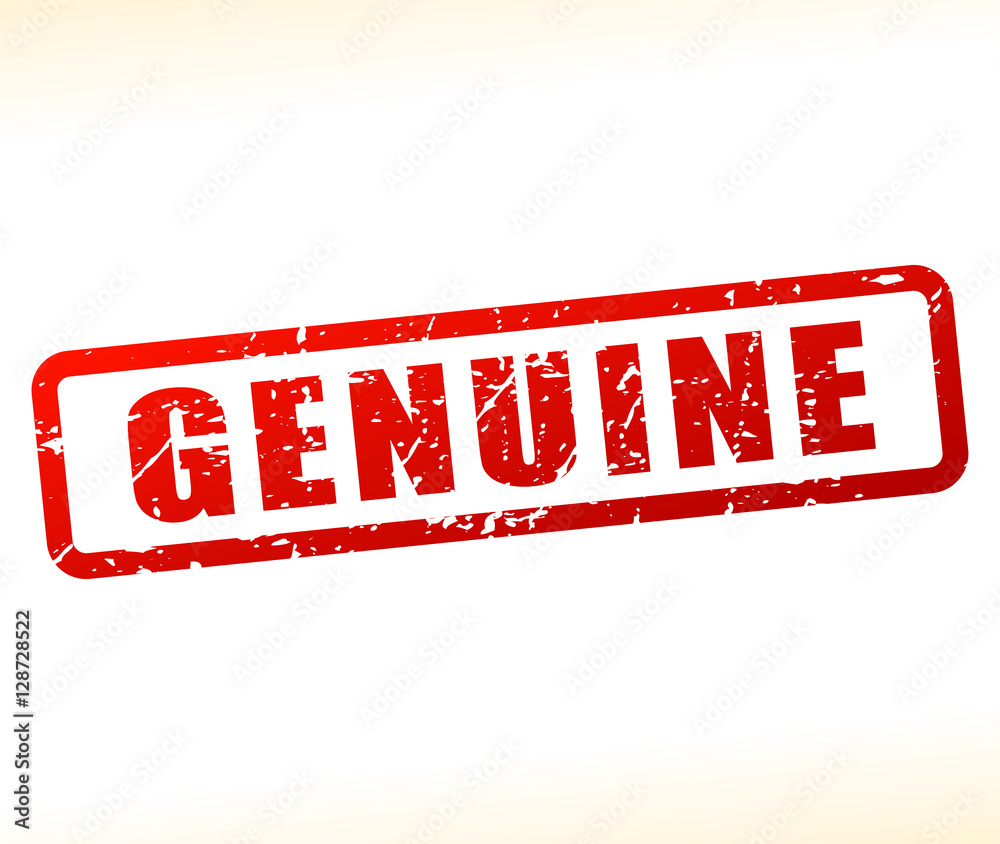 genuine stamp on white background Stock Vector | Adobe Stock