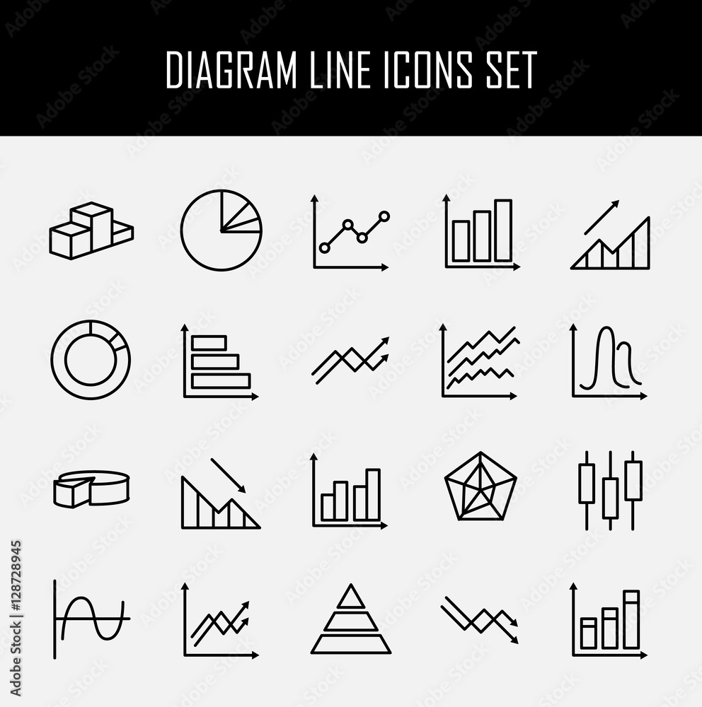 Simple Set of Diagram and Graph Stock Vector | Adobe Stock