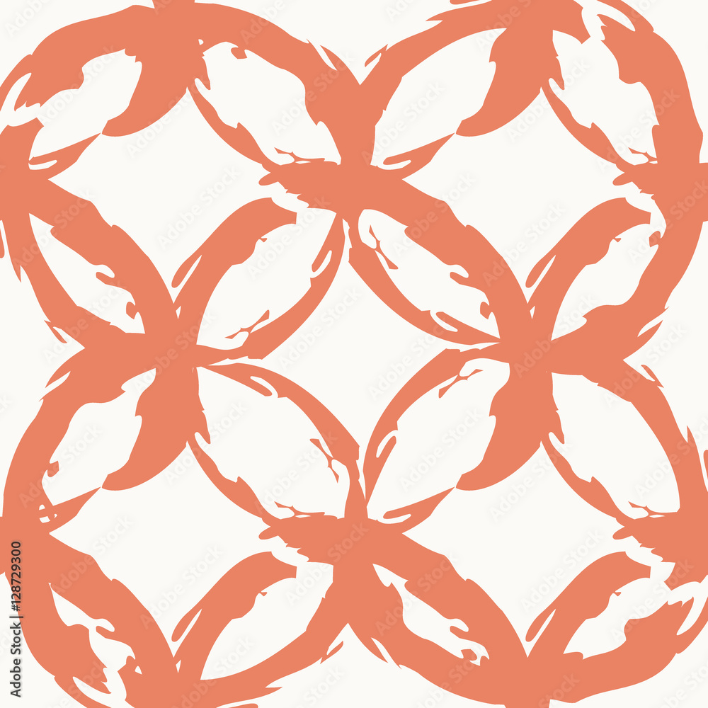 Abstract red seamless pattern from circles. Vector illustration Stock ...