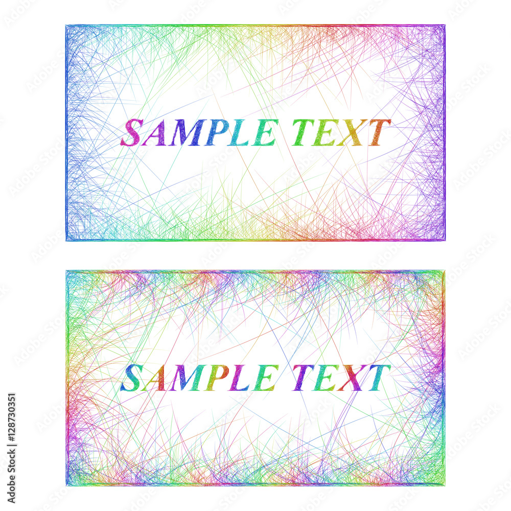 Business card border templates in rainbow colors Stock Vector | Adobe Stock