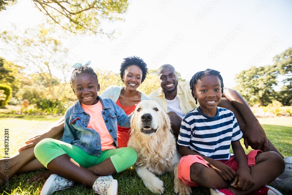 Happy family posing together Stock Photo | Adobe Stock