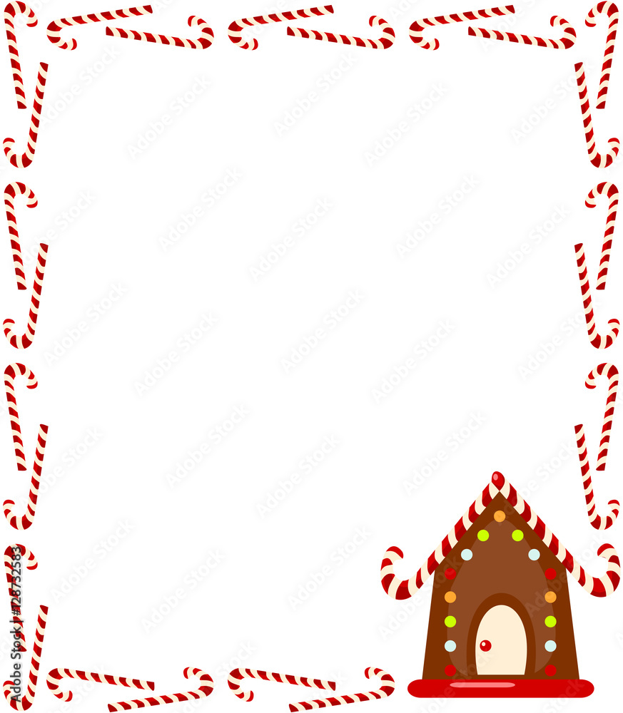 Gingerbread House Border Clipart