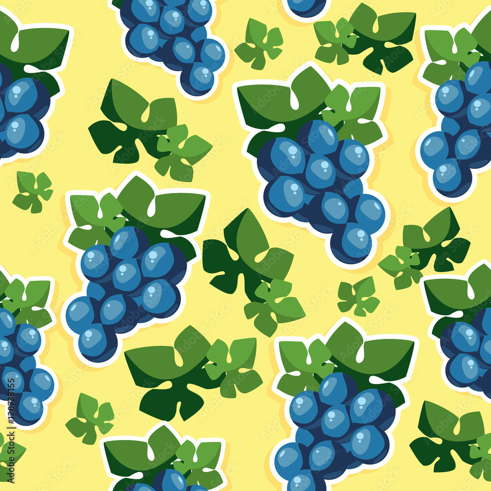 Seamless texture with grapes Stock Vector | Adobe Stock