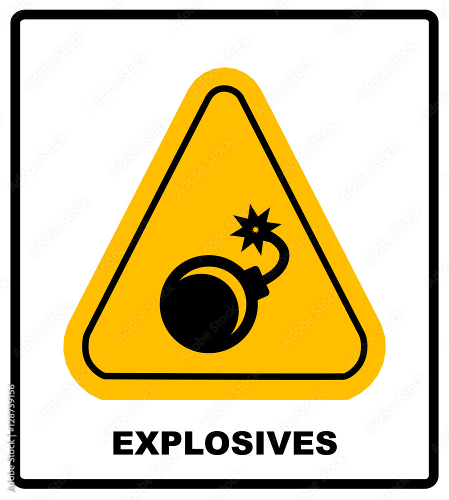 Vector illustration label bomb Stock Vector | Adobe Stock