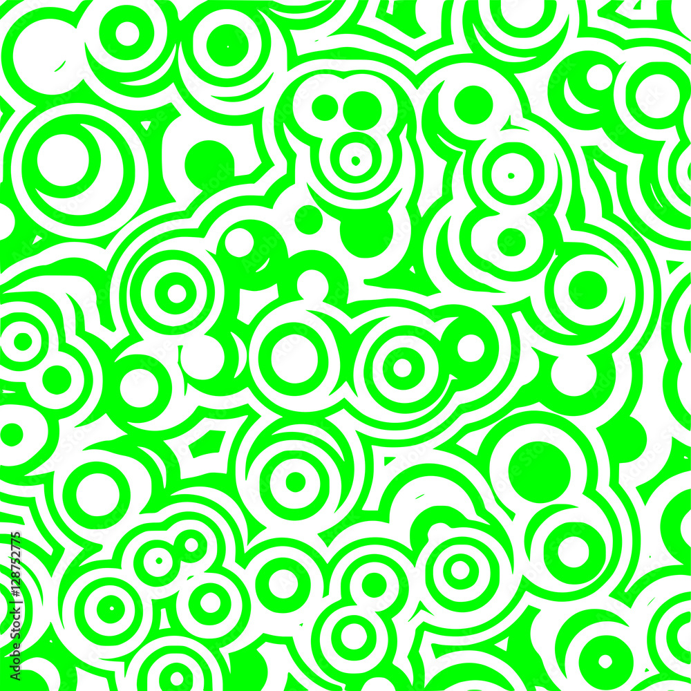 abstract squiggly loops in green and white Stock Vector | Adobe Stock