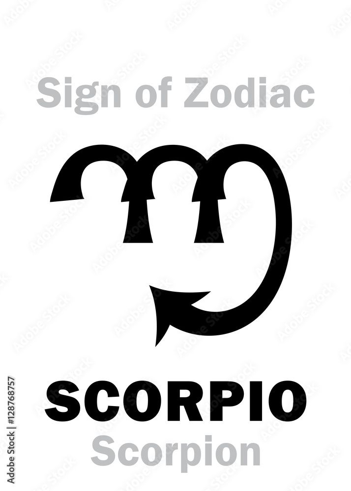 Astrology Alphabet: Sign of Zodiac SCORPIO (The Scorpion ...