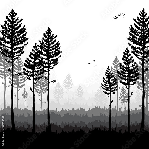 Dark Tree Scenery Clipart