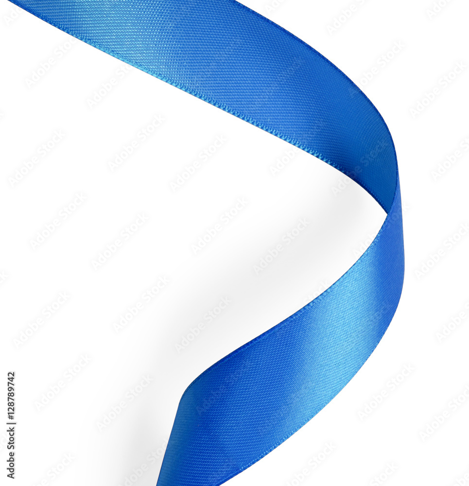 blue ribbon on white Stock Photo | Adobe Stock