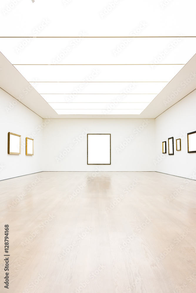 Modern Art Museum Frame WallIsolated White Stock Photo | Adobe Stock