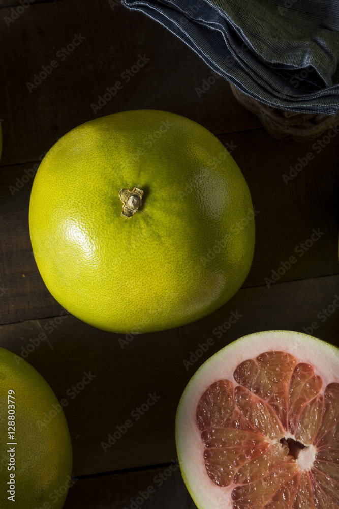 Raw Green Organic Citrus Pummelo Fruit Stock Photo | Adobe Stock