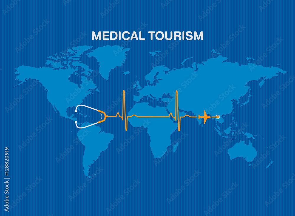medical tourism vector background Stock Vector | Adobe Stock