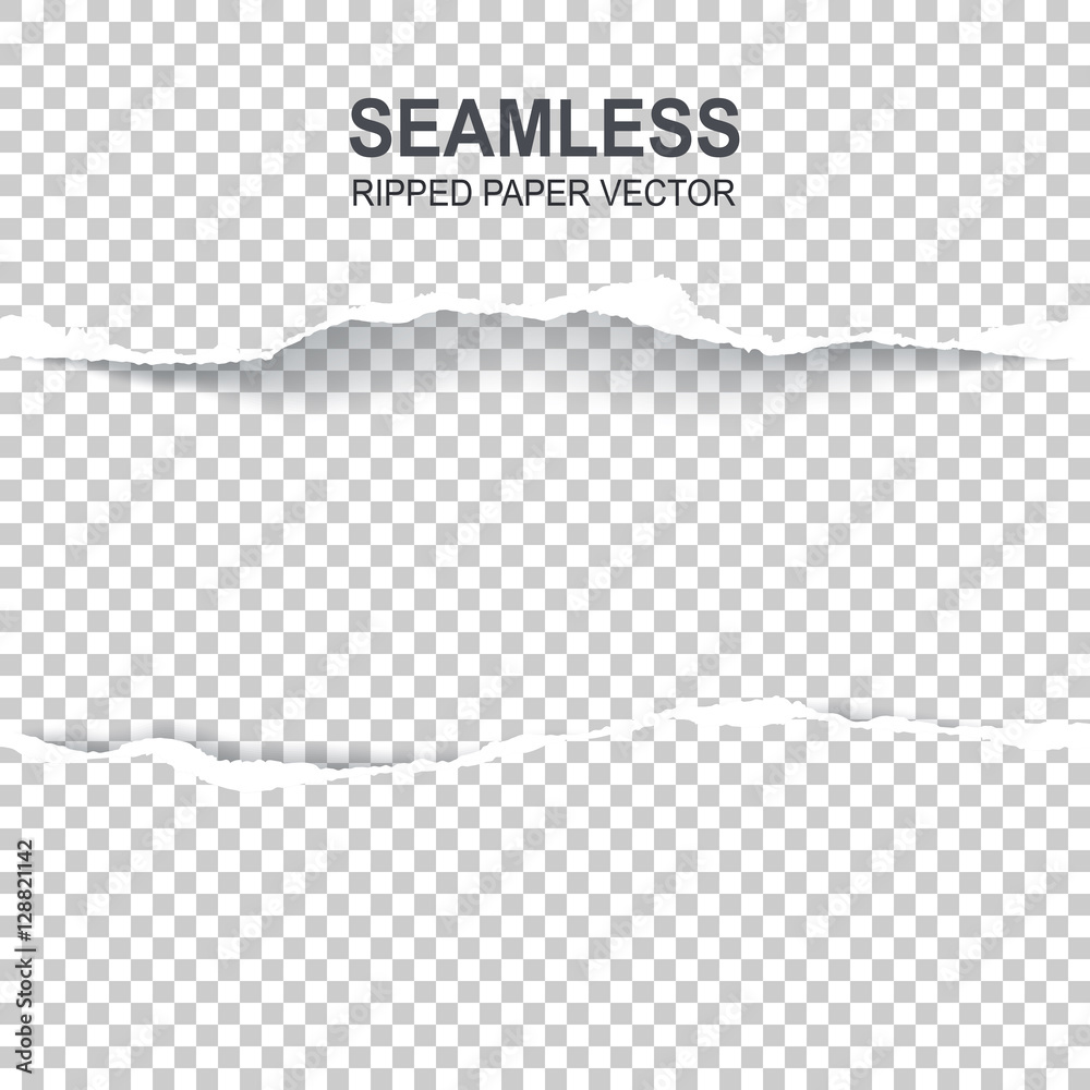 Seamless ripped paper and transparent background Stock Vector | Adobe Stock