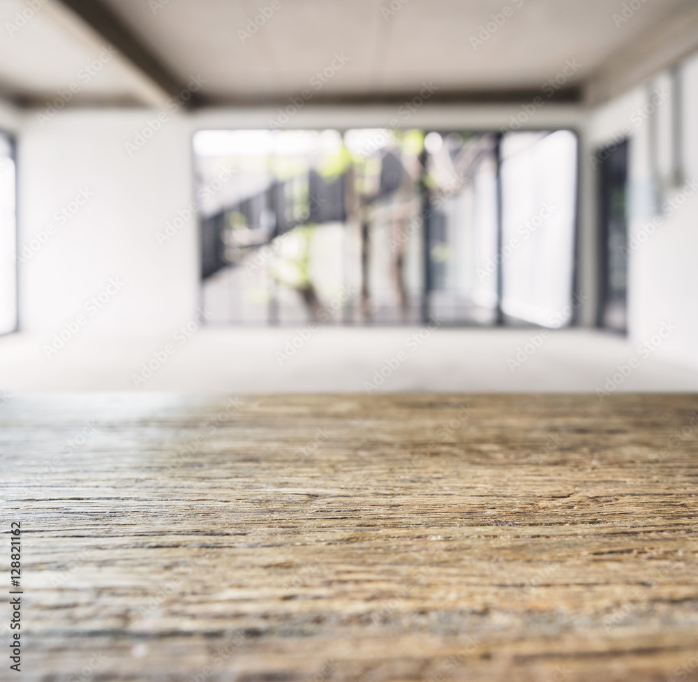Table top counter Bar Interior Loft space Studio background Stock Photo ...